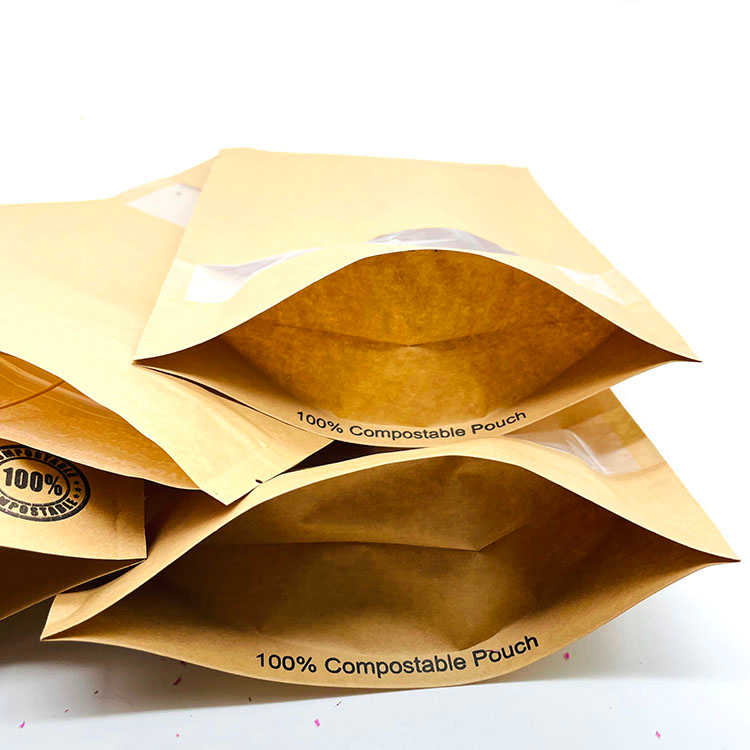 Ecofriendly Laminated Kraft Paper Stand Up Zipper Pouch - Buy ...