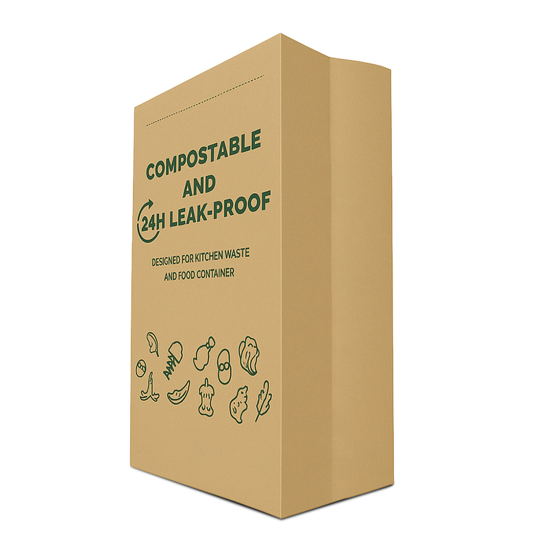 100% Compostable Kitchen Food Waste Paper Bags - Buy Product on ...
